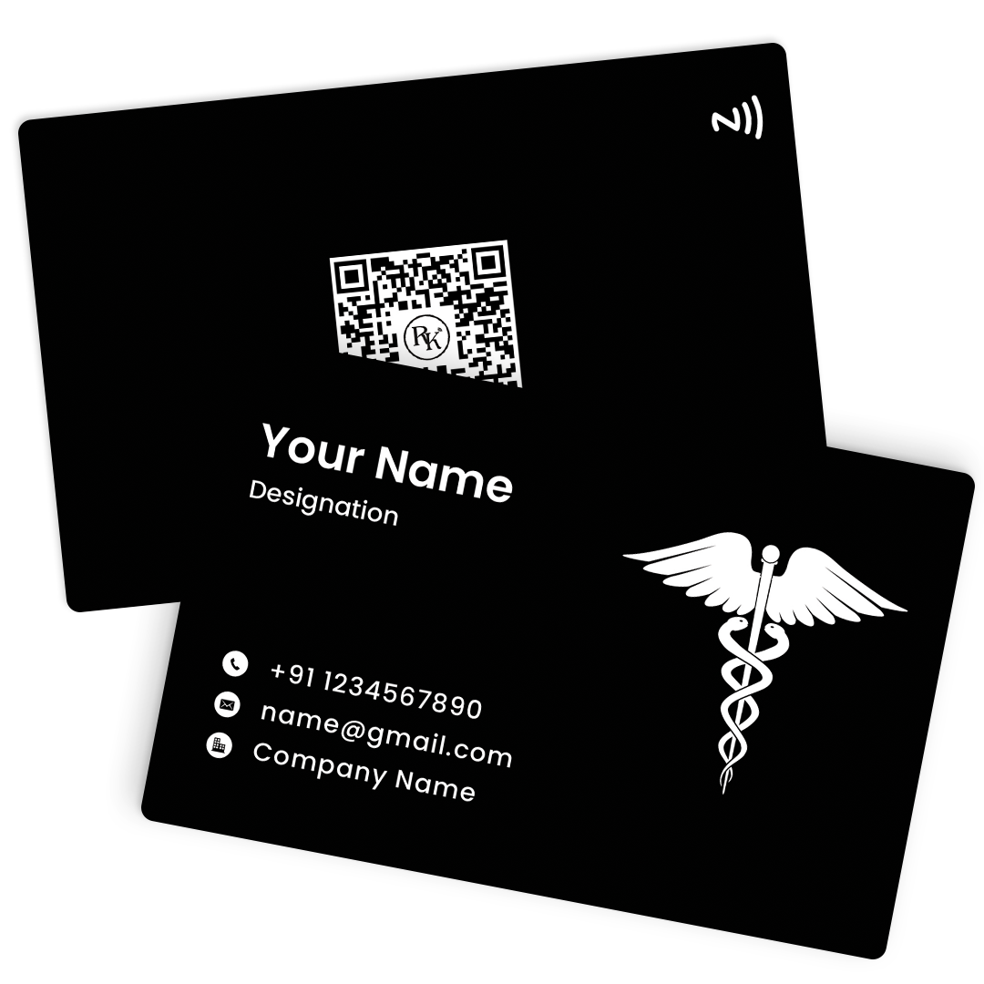 Abstract Black PVC NFC Business Visiting Card Business Card